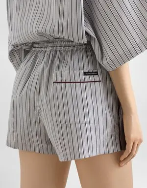 Dolce & Gabbana Striped Poplin Culottes Shorts