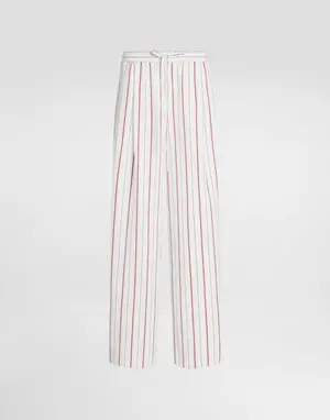 Dolce & Gabbana Striped Poplin Trousers - Multicolor