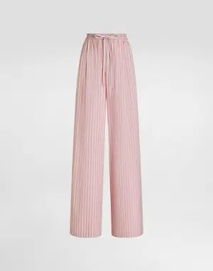 Dolce & Gabbana Striped Poplin Trousers - Multicolor