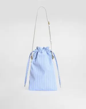 Dolce & Gabbana Essenza Striped Poplin Bag - Azure