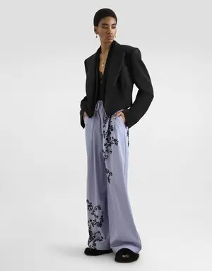Dolce & Gabbana Sicilia Double-breasted Wool Gabardine Jacket - Black