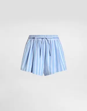 Dolce & Gabbana Striped Poplin Shorts - Multicolor