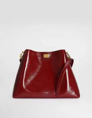 Dolce & Gabbana Large Vittoria Calfskin Shoulder Bag - Red
