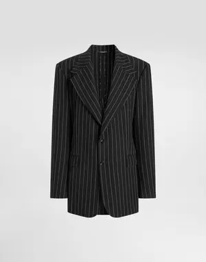 Dolce & Gabbana Sicilia Pinstripe Wool-linen Jacket - Multicolor