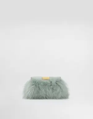Dolce & Gabbana Marlene Shoulder Bag In Shearling And Calfskin - Multicolor