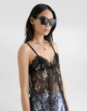 Dolce & Gabbana Floral Print Chiffon Top