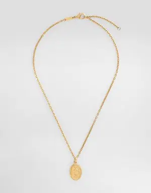 Dolce & Gabbana Oval Medal Necklace - Gold