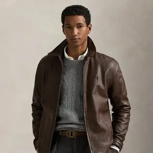 Ralph Lauren The Bayville Leather Jacket - Bison Brown