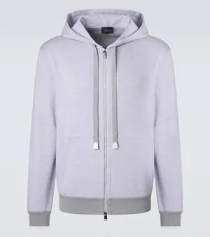 Brioni Cotton-blend Zip-up Hoodie