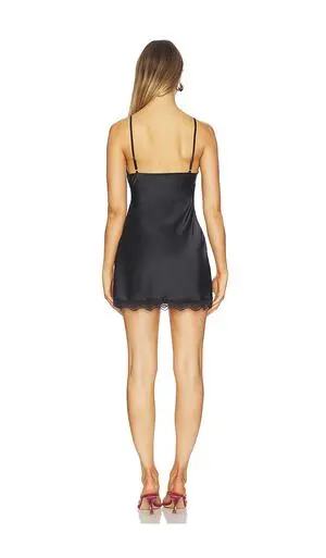 MORE TO COME Hallie Mini Dress With Lace Trim