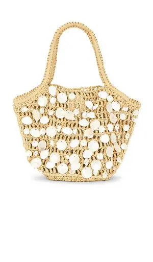 L*Space Alba Raffia Bag With Seashell Embellishment