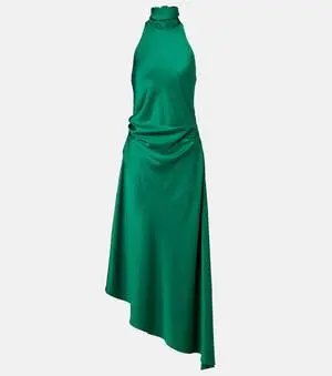 Simkhai Monica Asymmetric Midi Dress - Green