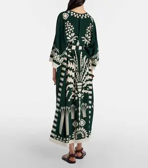 ERES Belted Printed Silk Kaftan