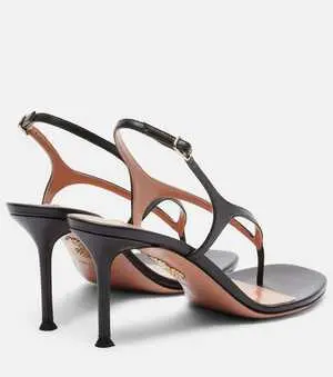 AQUAZZURA Bikini Leather Thong Sandals