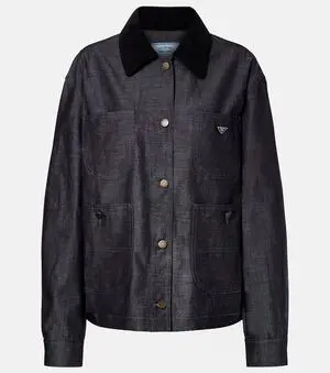 Prada Cotton And Linen Denim Jacket