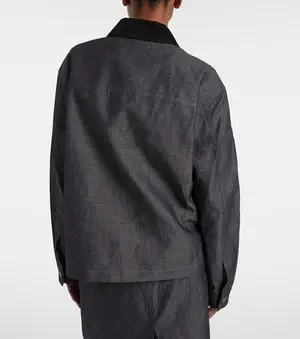 Prada Cotton And Linen Chambray Jacket