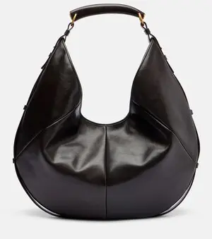 Saint Laurent Mombasa Large Leather Shoulder Bag Brown