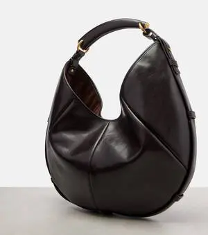 Saint Laurent Mombasa Medium Leather Shoulder Bag - Brown