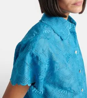 Valentino Garavani Embroidered Cotton Shirt