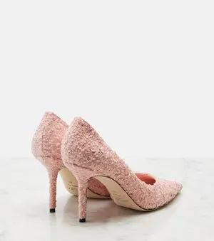 JIMMY CHOO Crystal-embellished Mesh Pumps - Pink