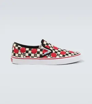Valentino Garavani Vans Vlogo Canvas Slip-on Sneakers - White