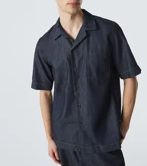 Dries Van Noten Cotton Denim Bowling Shirt