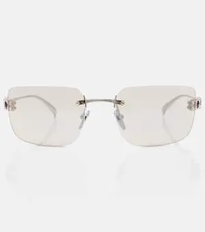Gucci Signoria Rectangular Sunglasses - Silver