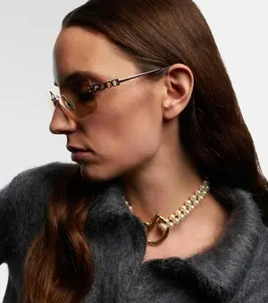 Gucci Signoria Rectangular Sunglasses