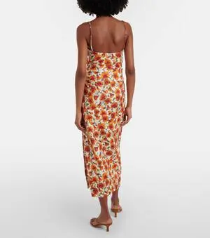 SIR. Floral Linen Midi Dress
