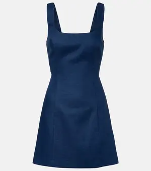 SIR. Linen Mini Dress - Blue