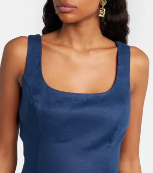 SIR. Linen Mini Dress - Blue
