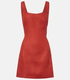 SIR. Linen Mini Dress - Red