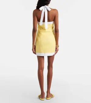 SIR. Linen Mini Dress - Yellow