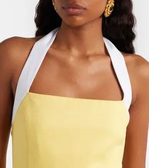 SIR. Linen Mini Dress - Yellow