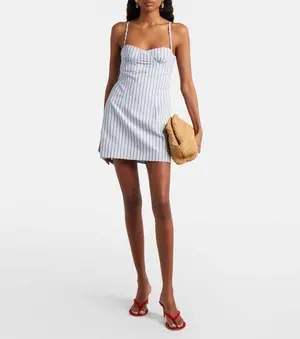 SIR. Pinstripe Cotton-blend Minidress