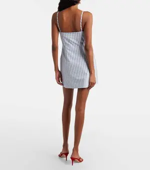 SIR. Pinstripe Cotton-blend Minidress