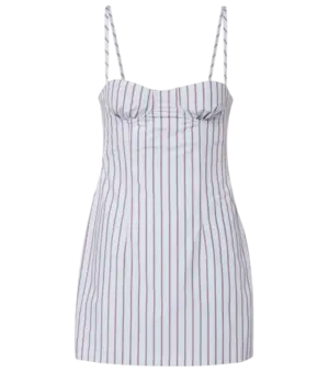 SIR. Pinstripe Cotton-blend Minidress - Blue