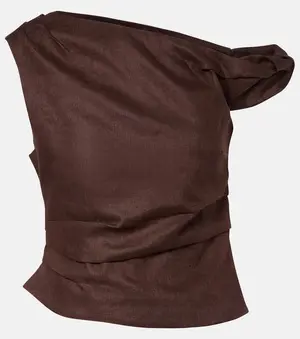 SIR. Linen Top - Brown