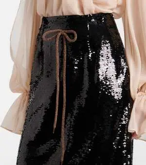 Simone Rocha Sequined Pencil Skirt