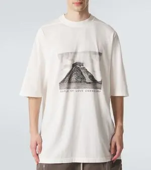 Rick Owens Jumbo Printed Cotton Jersey T-shirt