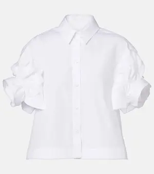 Simone Rocha Puff-sleeve Cotton Shirt - White