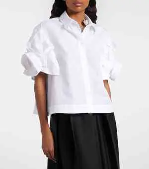 Simone Rocha Puff-sleeve Cotton Shirt - White