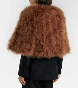 YVES SALOMON Cropped Feather Jacket