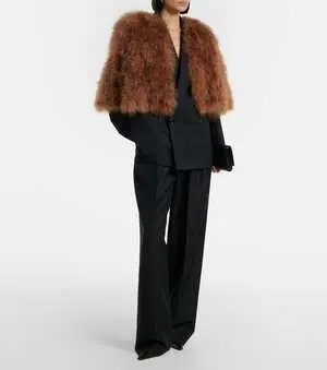 YVES SALOMON Cropped Feather Jacket
