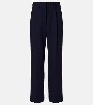 BLAZÉ MILANO Resolute Virgin Wool Straight Pants - Blue