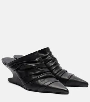 Rick Owens Cantilever 60 Leather Mules - Black