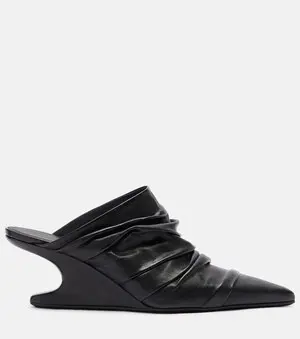 Rick Owens Cantilever 60 Leather Mules - Black