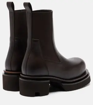 Rick Owens Beatle 60 Leather Platform Chelsea Boots - Black