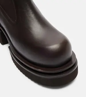 Rick Owens Beatle 60 Leather Platform Chelsea Boots - Black