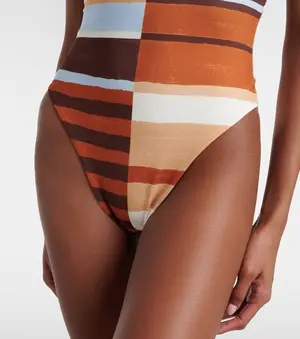 CALA DE LA CRUZ Vienna Striped Swimsuit